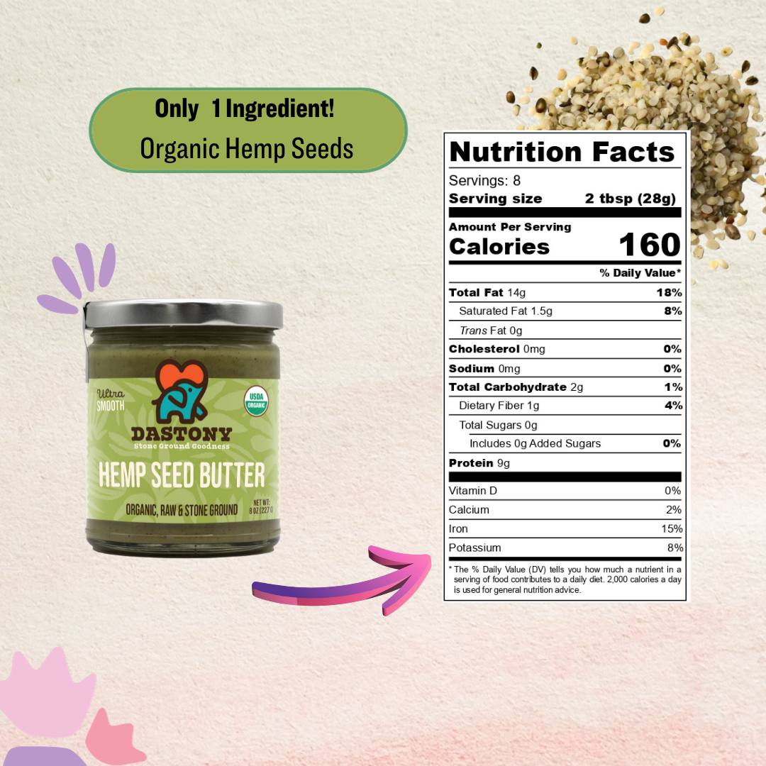 Dastony Organic Hemp Seed Butter