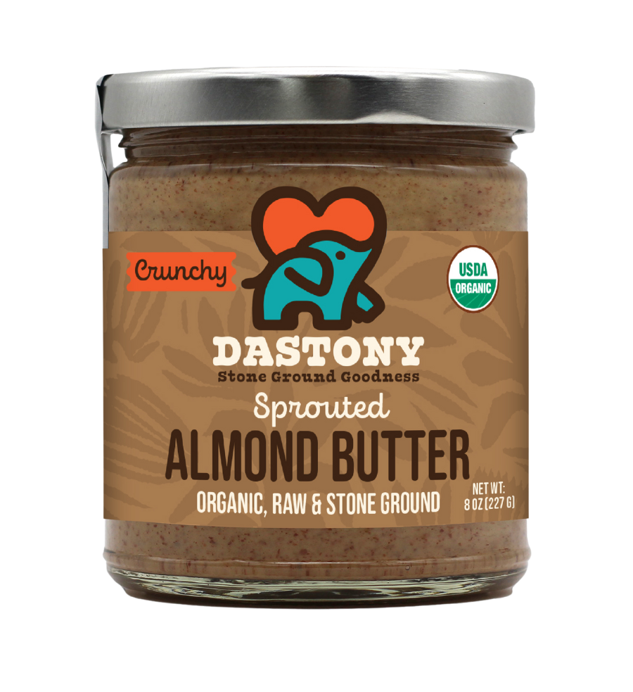 Organic Crunchy Sprouted Almond Butter – Dastony